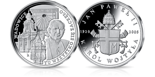 Jan Paweł II uhonorowany na medalu wykonanym stemplem lustrzanym ...